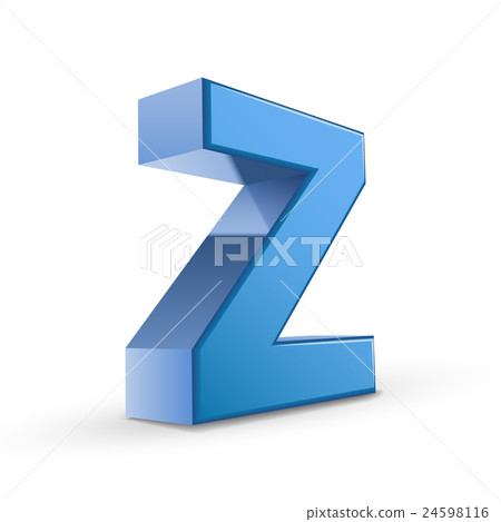 3d blue letter Z - Stock Illustration [24598116] - PIXTA