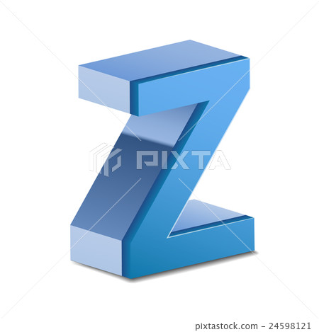 3d blue letter Z - Stock Illustration [24598121] - PIXTA