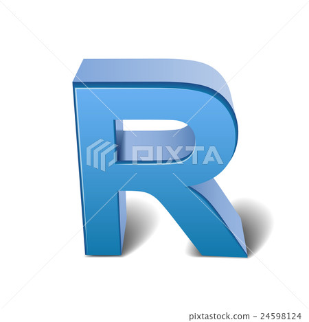 3d blue letter R - Stock Illustration [24598124] - PIXTA