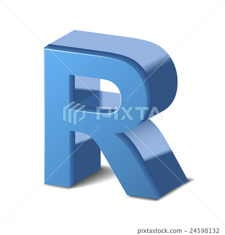 3d blue letter R - Stock Illustration [24598132] - PIXTA