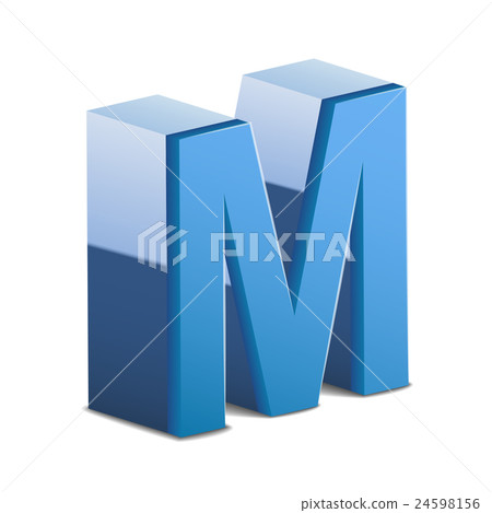 3d blue letter M - Stock Illustration [24598156] - PIXTA