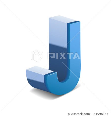 3d blue letter J - Stock Illustration [24598164] - PIXTA
