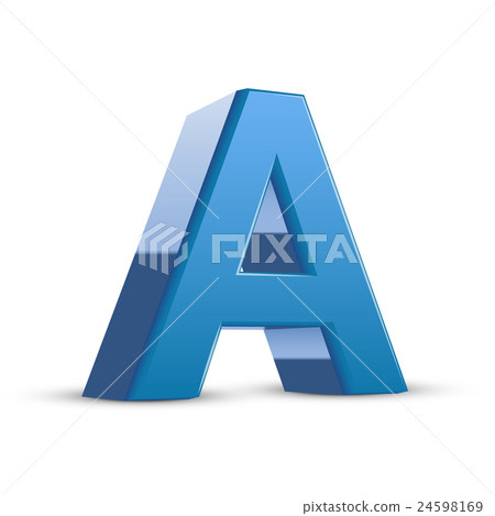 3d blue letter A - Stock Illustration [24598169] - PIXTA