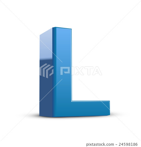 3d blue letter L - Stock Illustration [24598186] - PIXTA