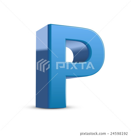 3d blue letter P - Stock Illustration [24598192] - PIXTA