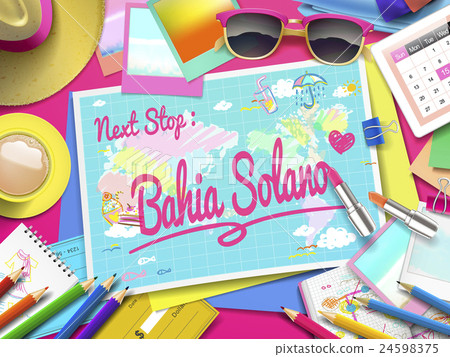 Bahia Solano on map-插圖素材 [24598375] - PIXTA圖庫