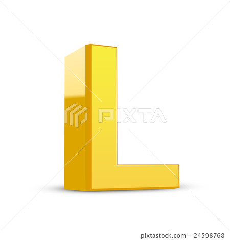 3d yellow letter L - Stock Illustration [24598768] - PIXTA