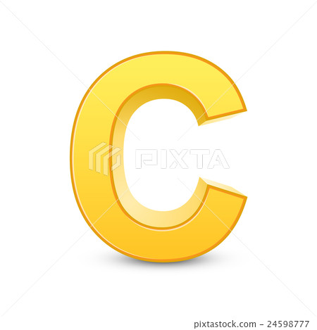 3d yellow letter C - Stock Illustration [24598777] - PIXTA