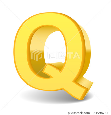 3d yellow letter Q - Stock Illustration [24598785] - PIXTA