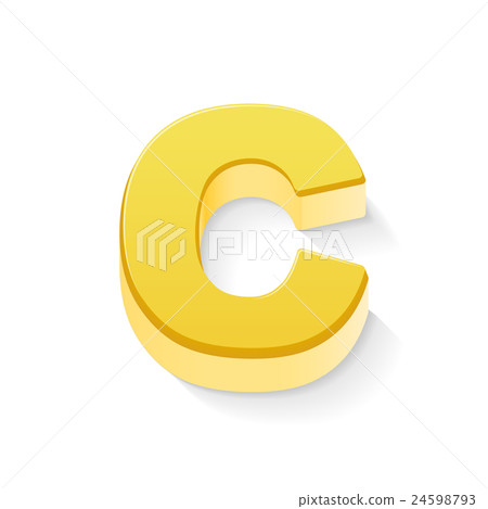 3d yellow letter C - Stock Illustration [24598793] - PIXTA