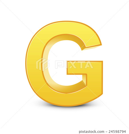 3d yellow letter G - Stock Illustration [24598794] - PIXTA