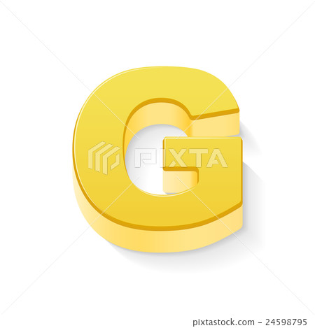 3d yellow letter G - Stock Illustration [24598795] - PIXTA