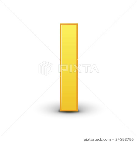 3d yellow letter I - Stock Illustration [24598796] - PIXTA