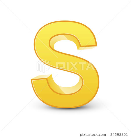 3d yellow letter S - Stock Illustration [24598801] - PIXTA