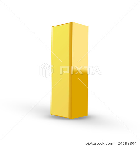3d yellow letter I - Stock Illustration [24598804] - PIXTA