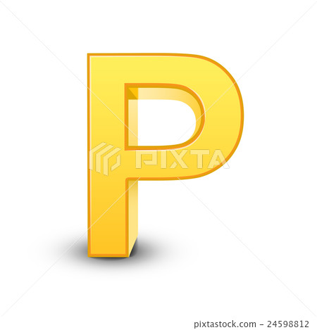 3d yellow letter P - Stock Illustration [24598812] - PIXTA