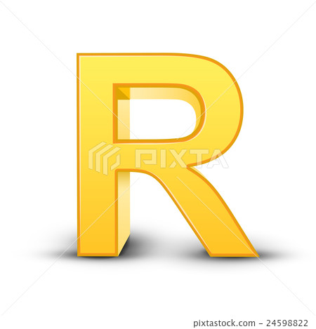 3d yellow letter R - Stock Illustration [24598822] - PIXTA