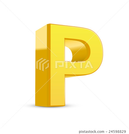 3d yellow letter P - Stock Illustration [24598829] - PIXTA