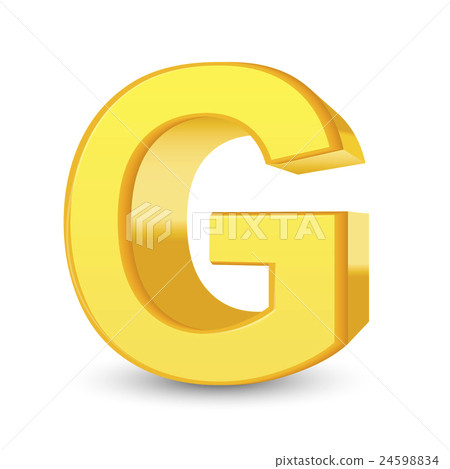 3d yellow letter G - Stock Illustration [24598834] - PIXTA
