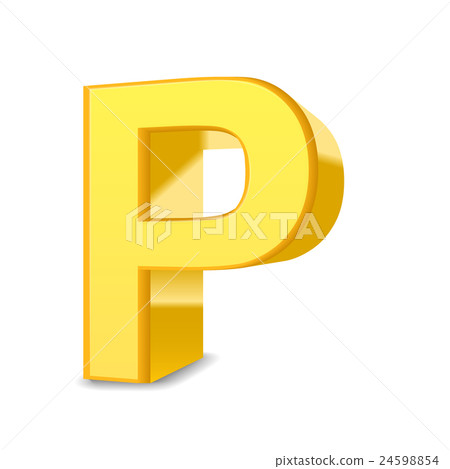 3d yellow letter P - Stock Illustration [24598854] - PIXTA