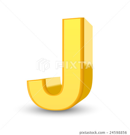 3d yellow letter J - Stock Illustration [24598856] - PIXTA