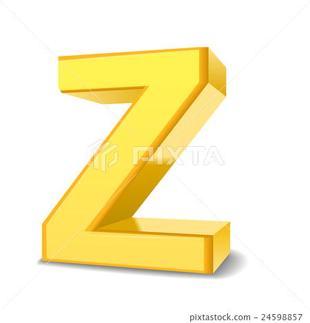 3d yellow letter Z - Stock Illustration [24598857] - PIXTA