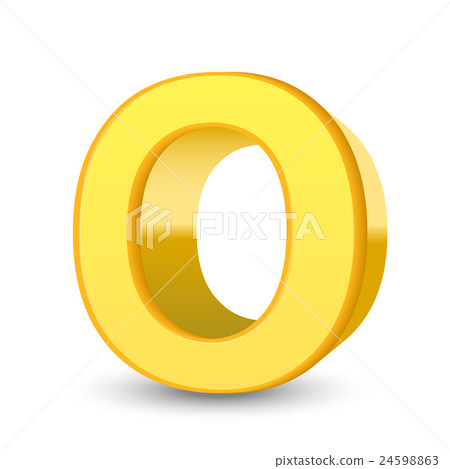 3d yellow letter O - Stock Illustration [24598863] - PIXTA