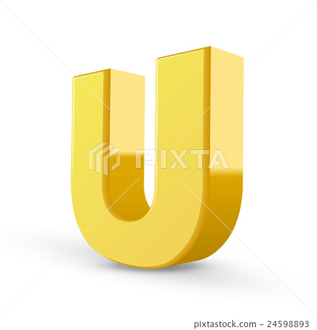3d yellow letter U - Stock Illustration [24598893] - PIXTA