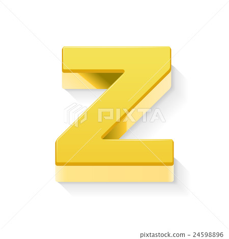 3d yellow letter Z - Stock Illustration [24598896] - PIXTA