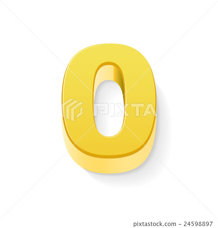 3d shiny yellow number 0 - Stock Illustration [24598897] - PIXTA