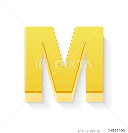 3d yellow letter M - Stock Illustration [24598903] - PIXTA