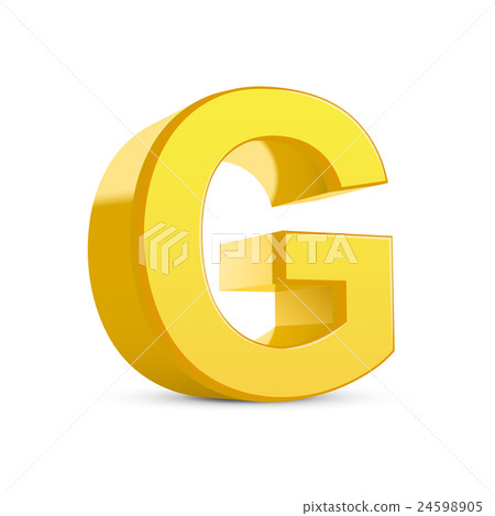 3d yellow letter G - Stock Illustration [24598905] - PIXTA