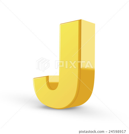 3d yellow letter J - Stock Illustration [24598917] - PIXTA