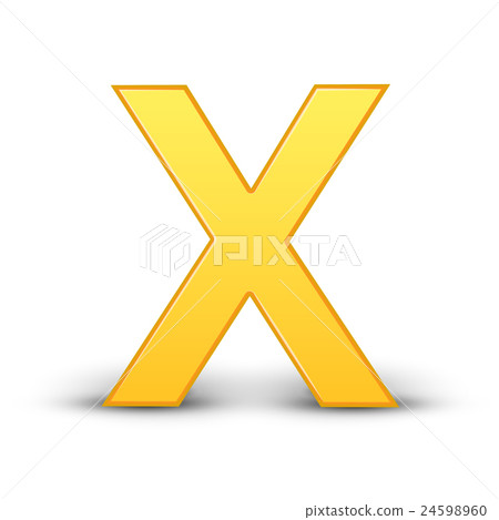 3d yellow letter X - Stock Illustration [24598960] - PIXTA