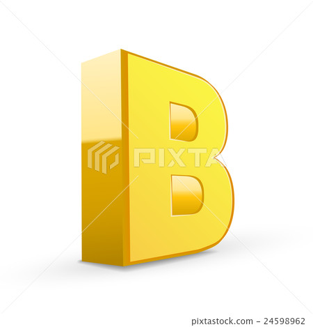 3d yellow letter B - Stock Illustration [24598962] - PIXTA