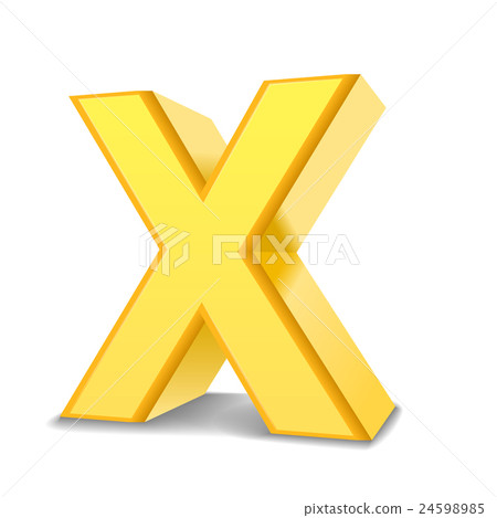 3d yellow letter X - Stock Illustration [24598985] - PIXTA