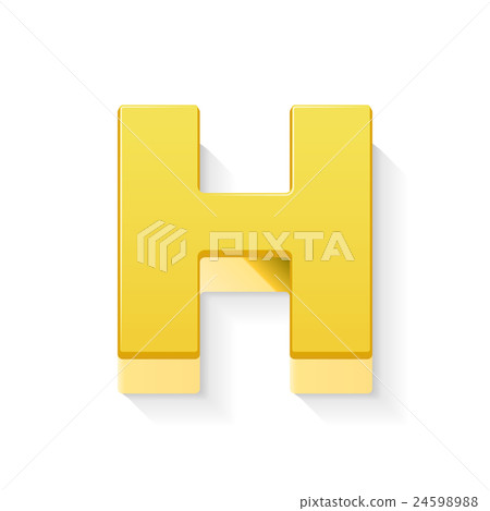 3d yellow letter H - Stock Illustration [24598988] - PIXTA