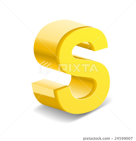 3d yellow letter S - Stock Illustration [24599007] - PIXTA