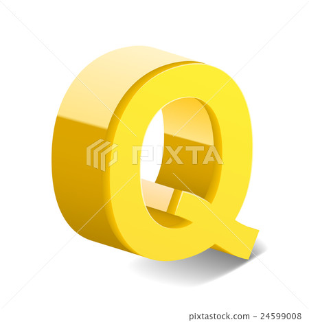 3d yellow letter Q - Stock Illustration [24599008] - PIXTA