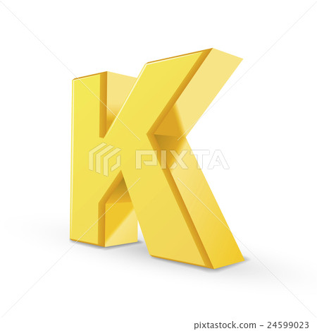 3d yellow letter K - Stock Illustration [24599023] - PIXTA