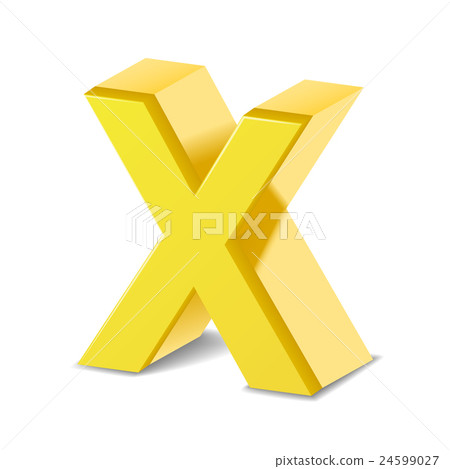 3d yellow letter X - Stock Illustration [24599027] - PIXTA