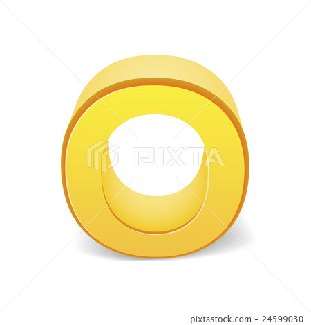 3d yellow letter O - Stock Illustration [24599030] - PIXTA