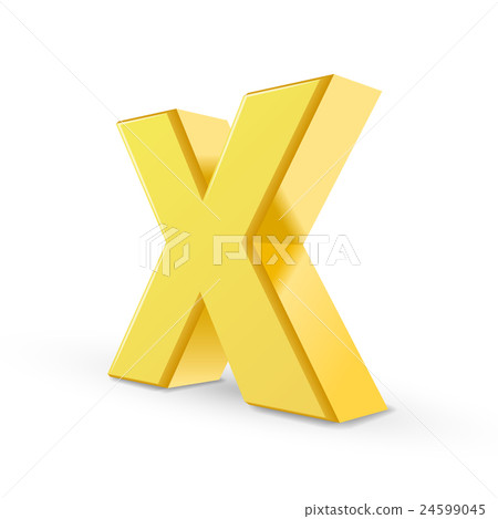3d yellow letter X - Stock Illustration [24599045] - PIXTA