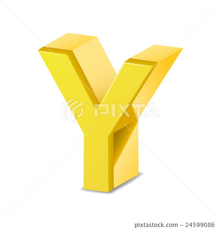 3d yellow letter Y - Stock Illustration [24599086] - PIXTA