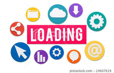 Loading Downloading Online Internet Concept - Stock Illustration ...