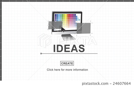 Digital Marketing Media Web Design Ideas Concept - Stock Illustration ...