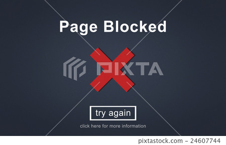 Page Blocked Error Data Internet Online... - Stock Illustration ...