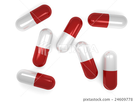 Red capsule - Stock Illustration [24609778] - PIXTA