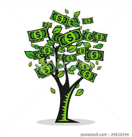 Vector money Tree - Stock Illustration [24610194] - PIXTA