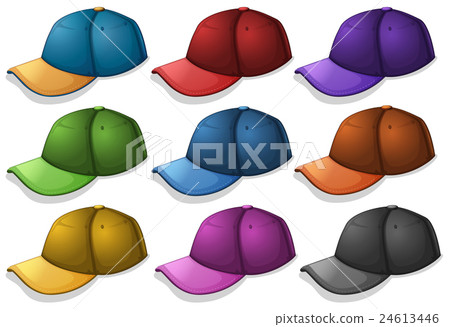 Caps in different colors - Stock Illustration [24613446] - PIXTA